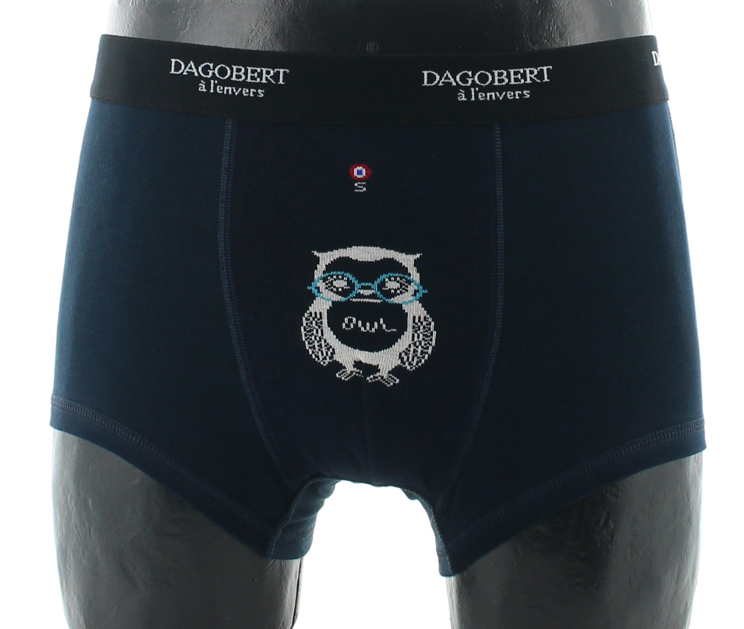 Owl with glasses fancy boxer shorts - Navy