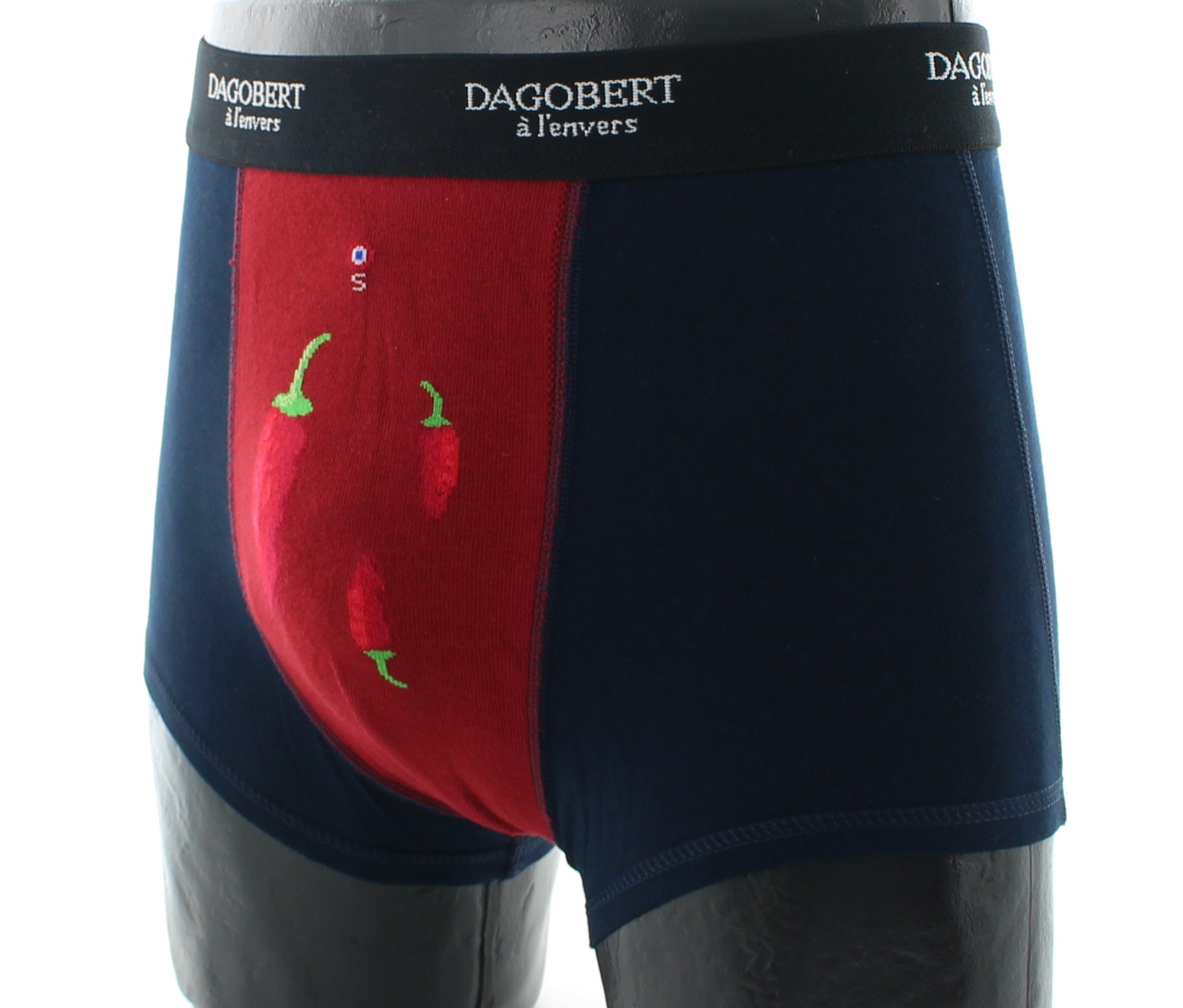 Boxer original à motifs Piments - Marine et Rouge