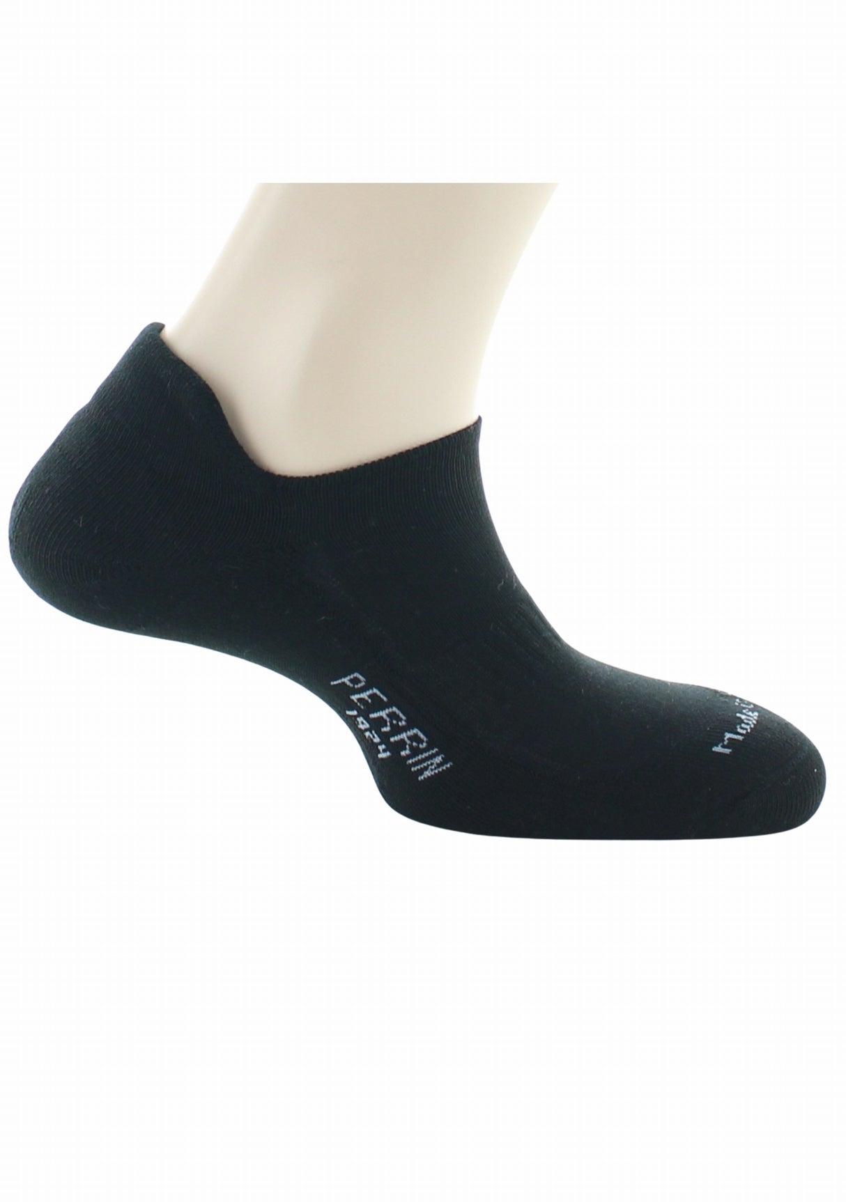 Socquette mixtes en coton avec semelle et talon en bouclette Noir